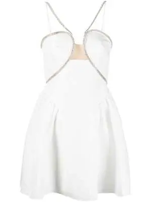 SELF-PORTRAIT Crystal-embellished Cut-out Minidress