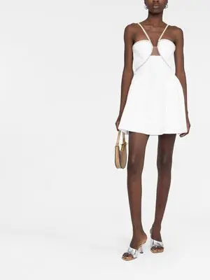 SELF-PORTRAIT Crystal-embellished Cut-out Minidress