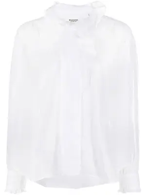 MARANT ETOILE Pamias Ruffled Blouse - White