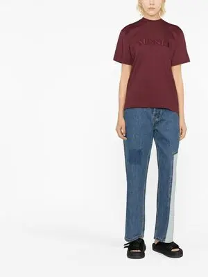 Sunnei Logo-embroidered T-shirt - Red