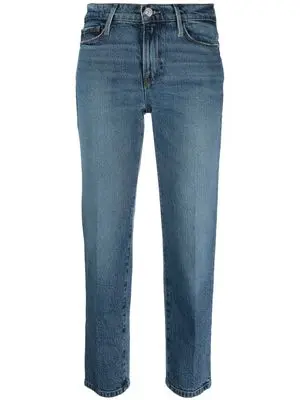 FRAME Cropped Straight Leg Jeans