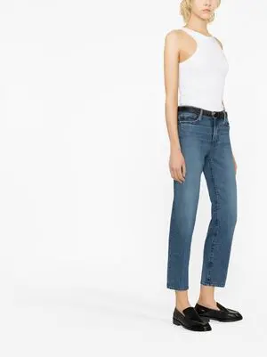 FRAME Cropped Straight Leg Jeans