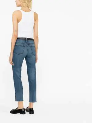 FRAME Cropped Straight Leg Jeans