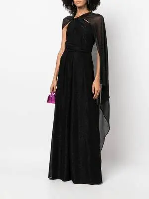Talbot Runhof Cape Wide-leg Jumpsuit