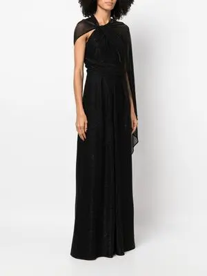 Talbot Runhof Cape Wide-leg Jumpsuit