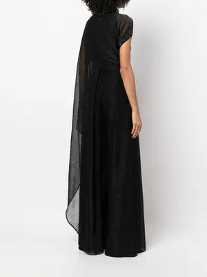 Talbot Runhof Cape Wide-leg Jumpsuit
