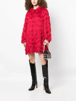 Shiatzy Chen Shift Dress With Fringe Detailing