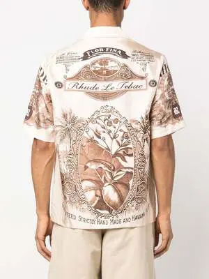 Rhude Cigar-print Short-sleeve Shirt