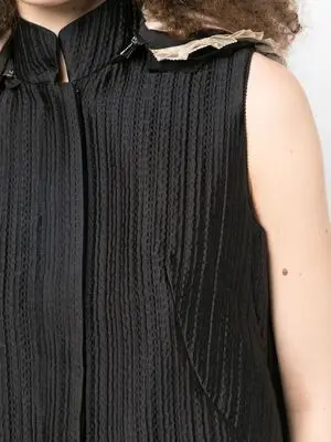 Shiatzy Chen Mulberry-silk Hooded Vest