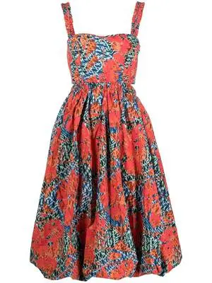 Ulla Johnson Graphic-print Sweetheart Neck Dress