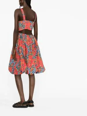 Ulla Johnson Graphic-print Sweetheart Neck Dress
