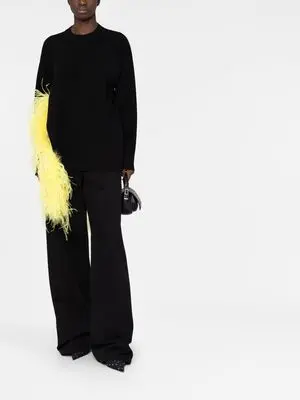 Attico Blanche Feather-detail Jumper