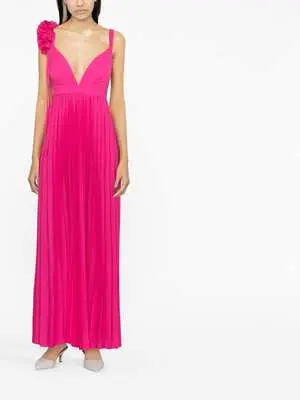 P.a.r.o.s.h Palmer Pleated Maxi Dress