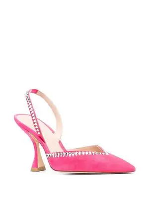 STUART WEITZMAN 105mm Rhinestone Suede Pumps