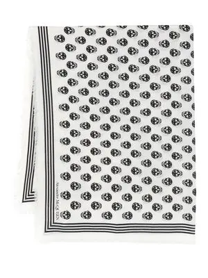 Alexander McQueen Skull-print Scarf - Neutrals