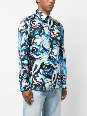 Marni Illustration-print Silk Shirt