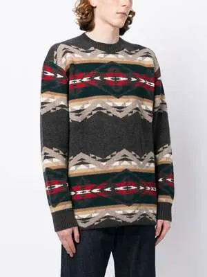 Junya Watanabe Intarsia-knit Jumper - Multicolour