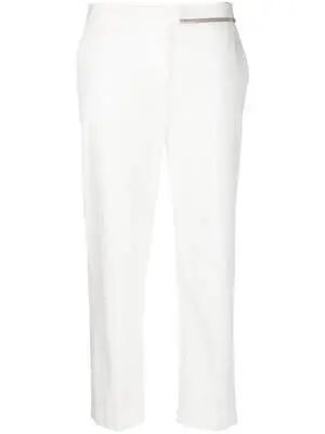 Fabiana Filippi Beaded Trim Tapered Trousers