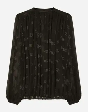 Dolce & Gabbana Dg Logo Devoré Blouse