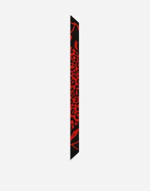 Dolce & Gabbana Leopard-print Twill Headscarf