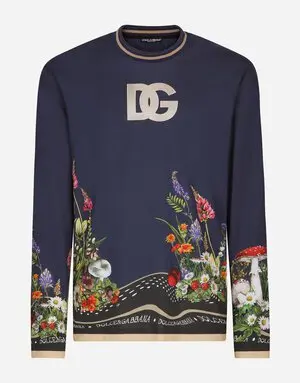 Dolce & Gabbana Cotton Round-neck T-shirt With Rabbit Print