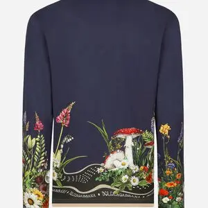 Dolce & Gabbana Cotton Round-neck T-shirt With Rabbit Print