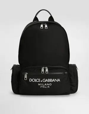 Dolce & Gabbana Nylon Backpack With Logo - Black