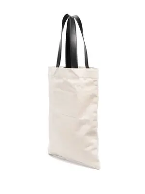 JIL SANDER Logo-print Linen Tote Bag