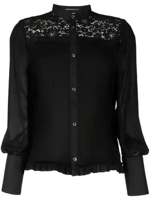 UNDERCOVERISM Lace-trim Long-sleeve Blouse
