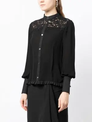 UNDERCOVERISM Lace-trim Long-sleeve Blouse