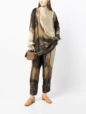 Masnada Graphic-print Trousers