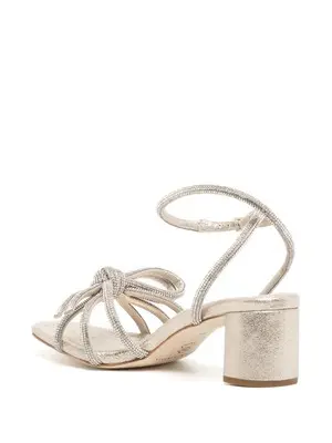 LOEFFLER RANDALL Leather Bow 60mm Sandals - Gold