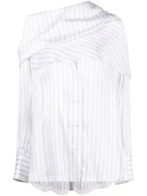 Attico Striped Asymmetric Shirt
