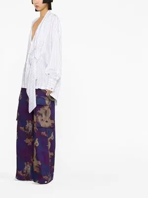 Attico Striped Asymmetric Shirt