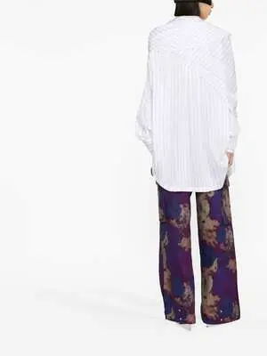 Attico Striped Asymmetric Shirt