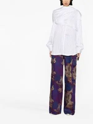 Attico Striped Asymmetric Shirt