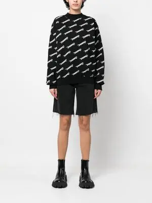 AMBUSH Logo-intarsia Crew-neck Jumper