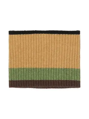 Colville Striped Ribbed Wool Snood
