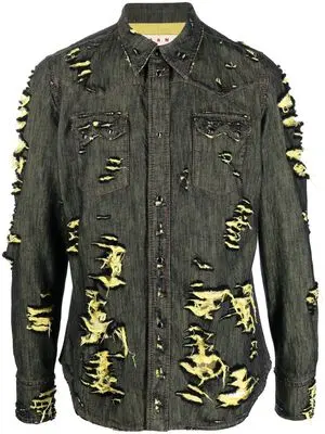 Marni Distressed Denim Shirt