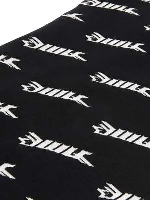 AMBUSH Intarsia Logo-knit Virgin Wool-blend Scarf