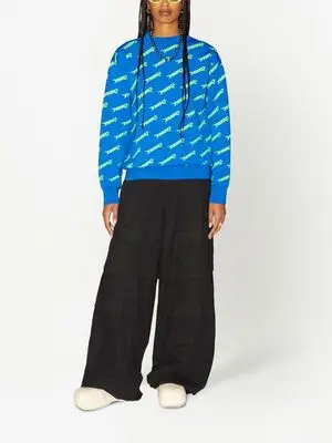 AMBUSH Logo-intarsia Crew-neck Jumper