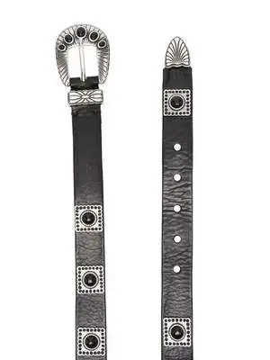 GOLDEN GOOSE Stud-embellished Leather Belt