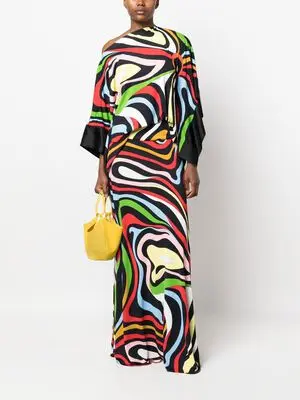 Emilio Pucci Marmo-print Kaftan Top