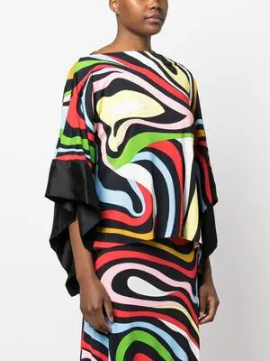 Emilio Pucci Marmo-print Kaftan Top