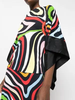 Emilio Pucci Marmo-print Kaftan Top