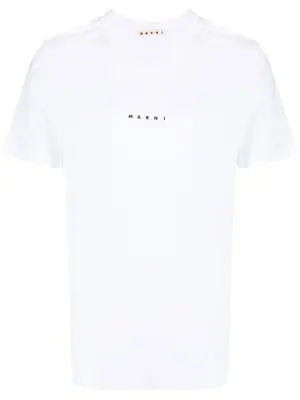 Marni Logo-print Cotton T-shirt White