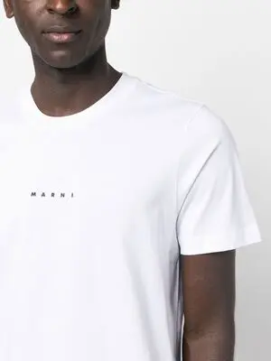 Marni Logo-print Cotton T-shirt - White