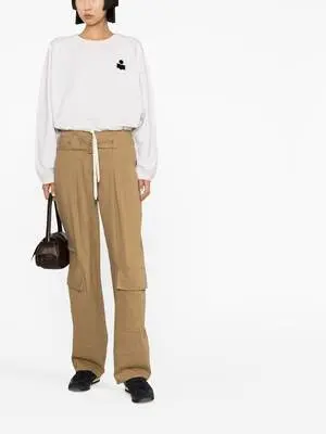MARANT ETOILE Margo Cropped Sweatshirt - Neutrals