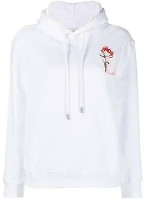 LANVIN Logo-embroidered Drawstring Hoodie