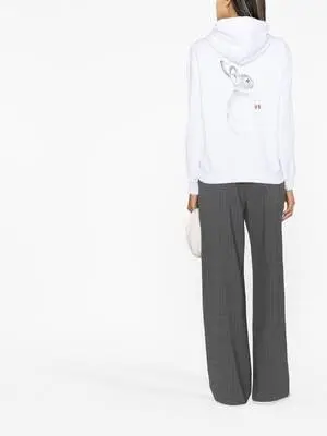 LANVIN Logo-embroidered Drawstring Hoodie
